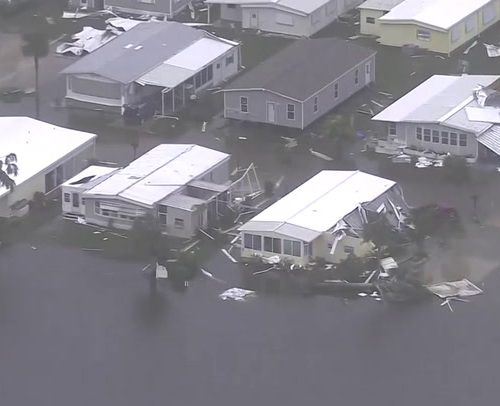 Aerial footage shows extensive damage, flooding in Florida community ...