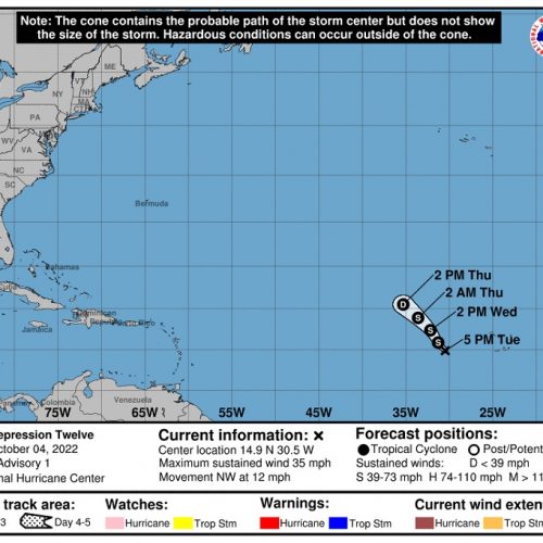 Tropical depression 12 forms west of Cabo Verde Islands Loop Jamaica ...